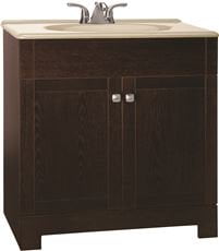RSI HOME PRODUCTS SEDONA COMBO BATHROOM VANITY CABINET WITH BEIGE SST ...
