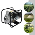 3-Inch Portable Gas Water Pump, 7.5 HP 4-Stroke 210cc Semi-Trash Pump ...