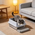Stainless Steel 30L Cat Litter Box for Cats, High-Sided Design Prevents ...