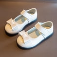 AUDeals Girls Mary Jane Dress Shoes - Bow Round Toe Scalloped Edge ...