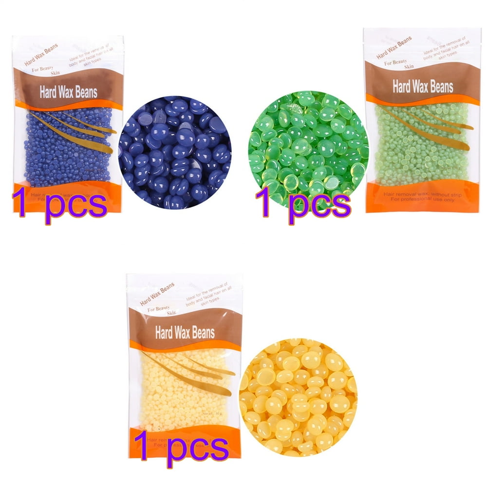 3pcs Depilatory Wax50g Hard Wax Beads Face Body Hair Depilatory Wax Beans For Hair Removal