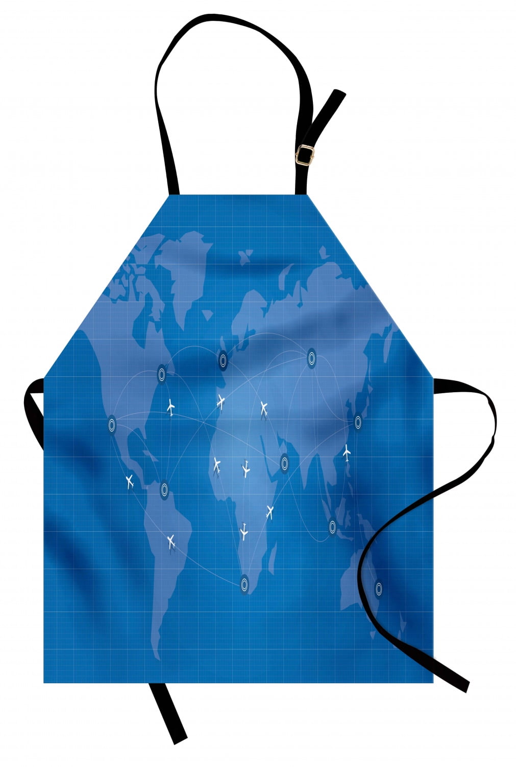 Airport Apron, Illustration of Flight Routes on World Map with Minimal ...