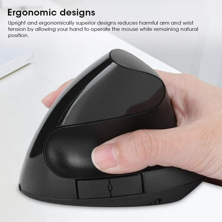 PC Vertical Mouse, Wireless Office Gaming Rechargeable PC Mouce ...