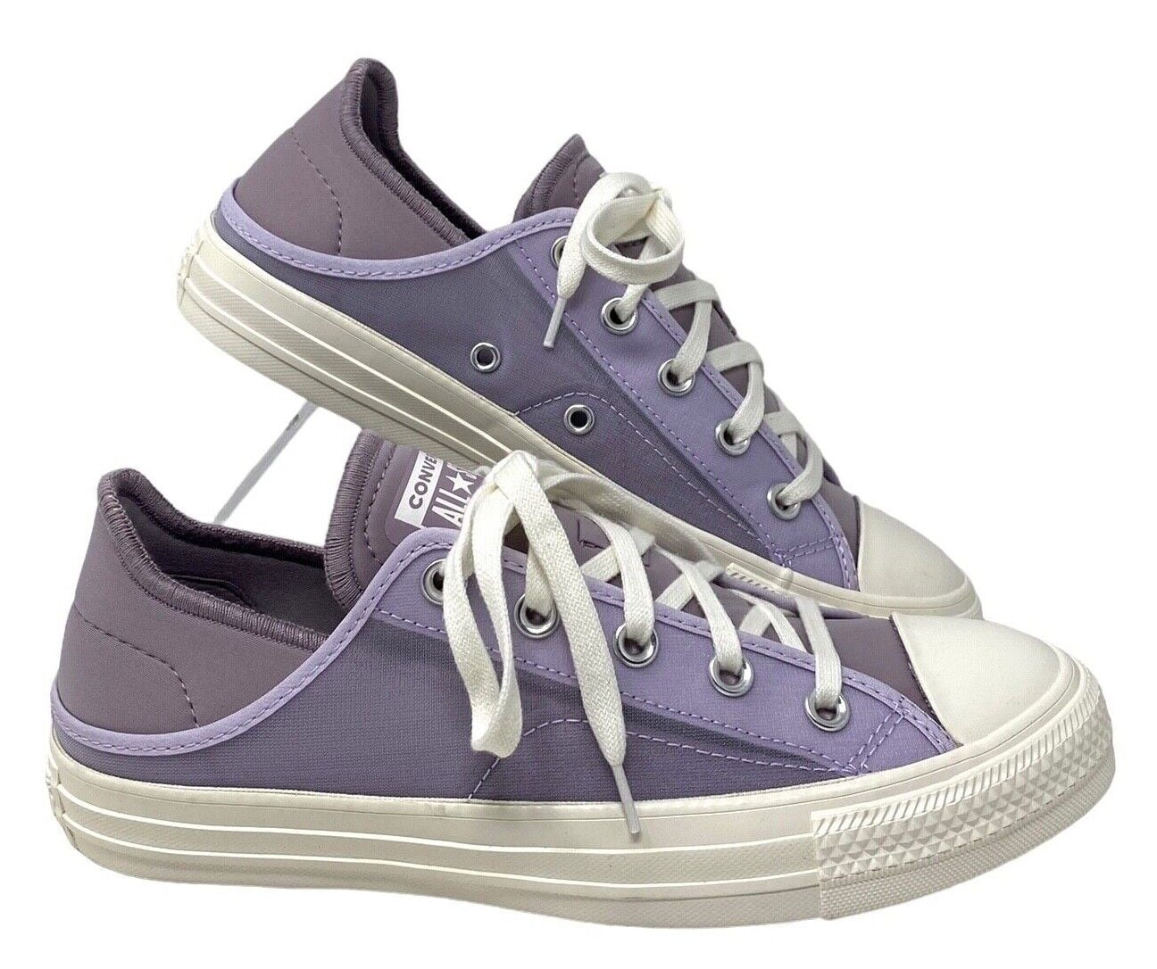 Converse Chuck Taylor Crush Heel Sneakers Mule Low Violet Canvas ...