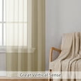 OVZME Farmhouse Taupe Solid Print Light Filtering Curtains, 40" x 84", 2 Panels - Walmart.com