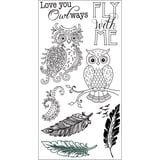 Sizzix Owl And Feathers 8-Piece Clear Stamp Set - Walmart.com