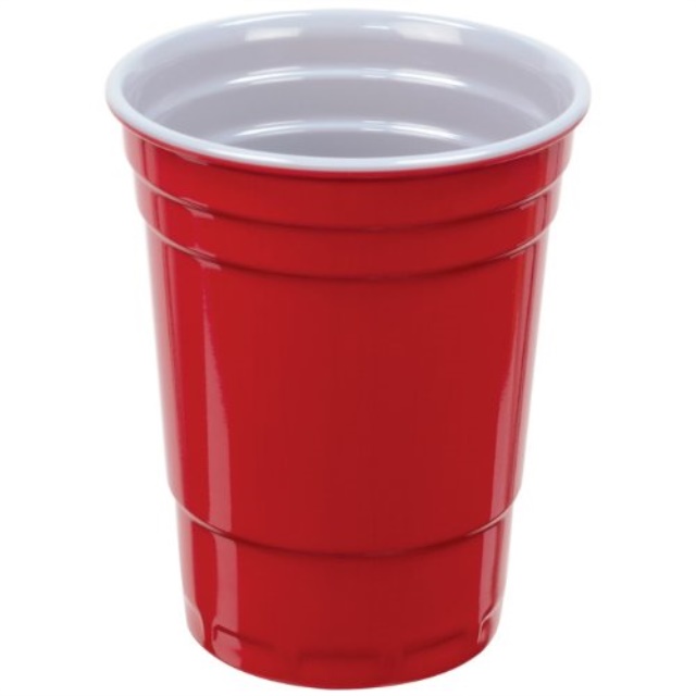 carson home accents team spirits melamine party cups, 14-ounce, crimson ...