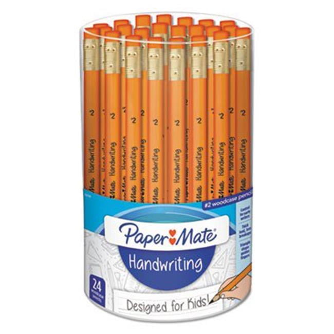 Papermate 2021787 Handwriting Woodcase Pencils Barrel, Orange - Pack of ...