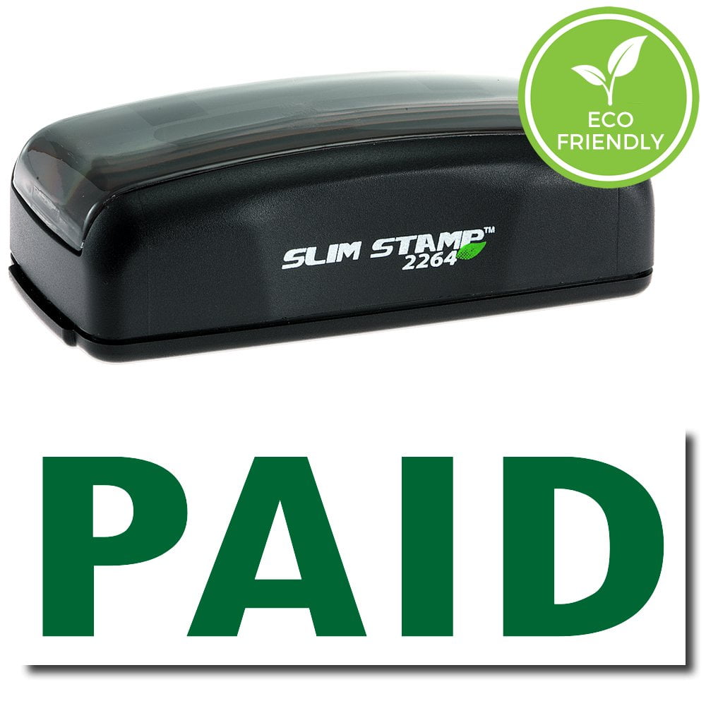 Large Pre-Inked Paid Stamp with Blue Ink - Walmart.com - Walmart.com
