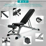Gym Weight Bench, Adjustable Weight Bench with 7 Back Positions and 4 ...