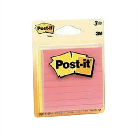 3M Post-it Notes, 3 x 3 in., Neon Collection, Lined, 3 Pads | Walmart ...