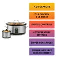 Kenmore Programmable 7 qt (6.6L) Slow Cooker and Dipper, Black Silver ...