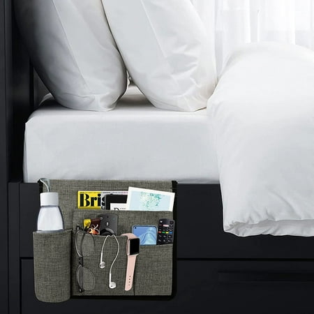 Bed Caddy Pocket, Bedside Storage Organizer, Storage Space Saving ...