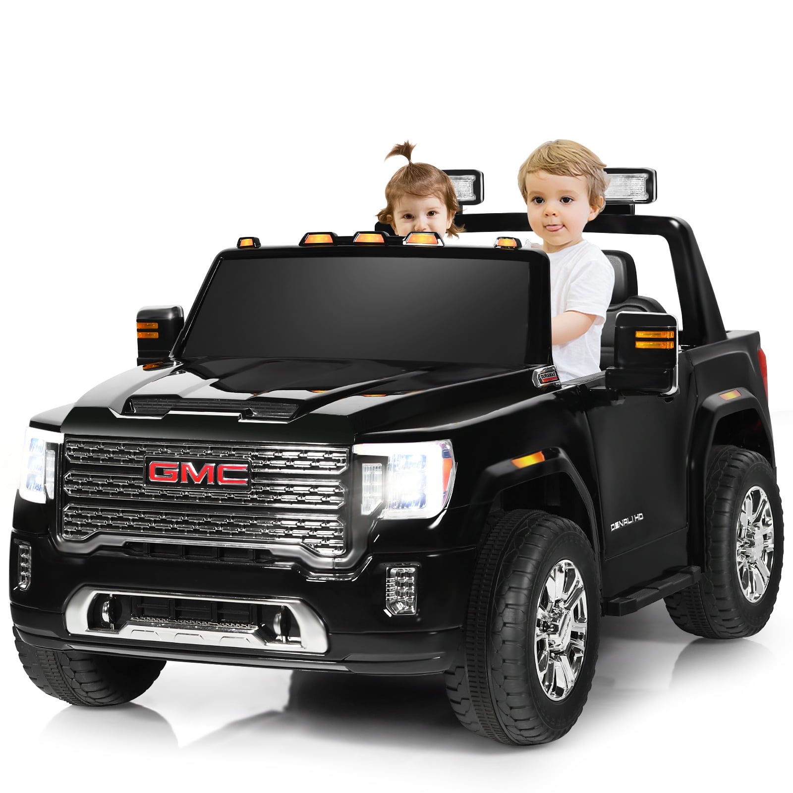 Topbuy 2-Seater Licensed GMC Sierra Denali Kids Ride on Truck Electric ...