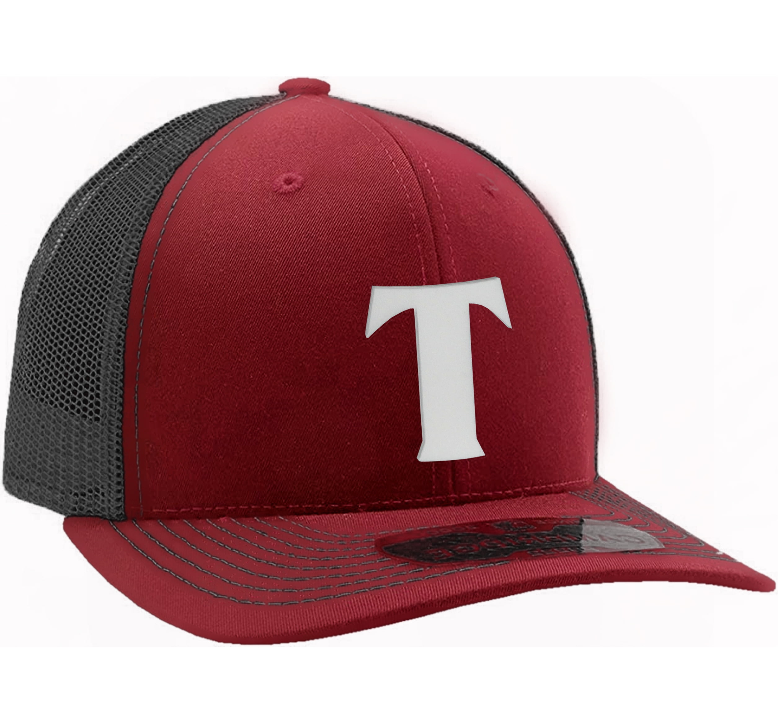 Daxton Baseball Trucker Hat 3D Capital Alphabet Letters Structured Mid ...