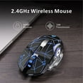 Q13 Rechargeable Wireless Gaming Mouse, 2.4G LED Optical Silent ...
