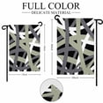 Abstract Art Garden Flag 28x40 Inch Green White Black Gray Line Modern ...