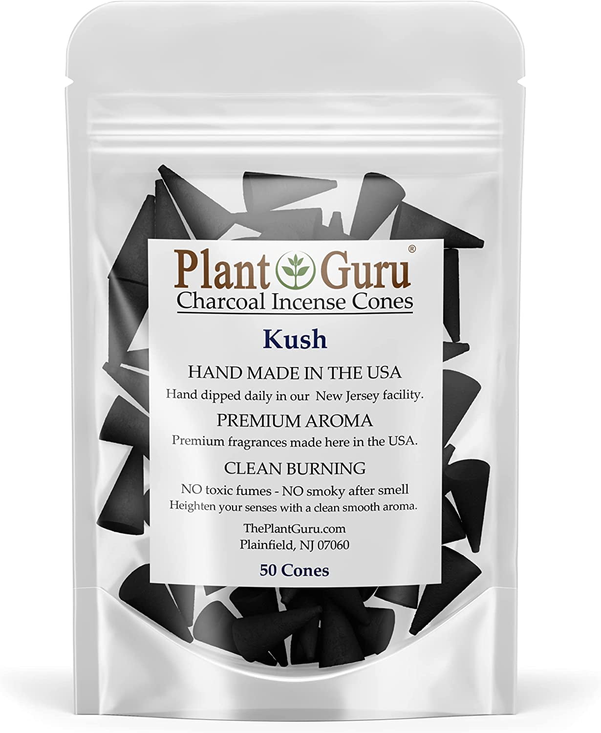 Kush Charcoal Incense Cones 1" TOPFLOW - 50 Pack - Natural Scented ...