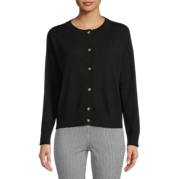 Time and Tru Women's Button Front Cardigan Sweater - Walmart.com