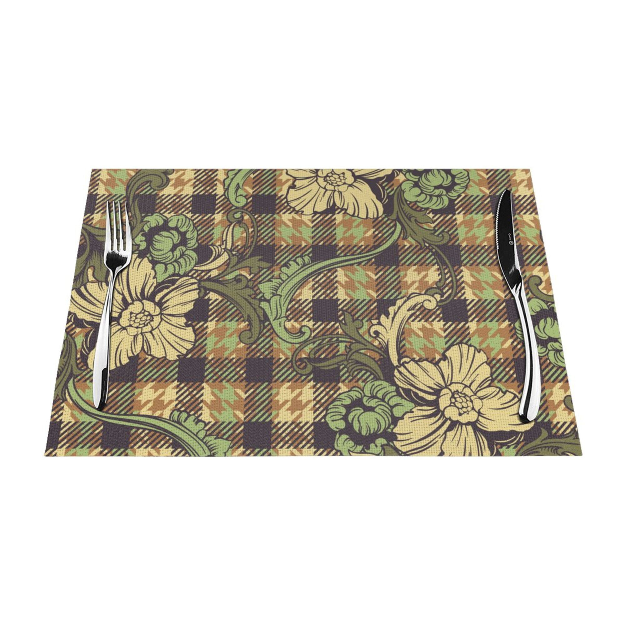YFYANG Washable Heat-Resistant Placemats, 70% PVC/30% Polyester ...