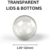 Vending Machine Capsules - 100 Pcs Toy Capsules - Clear 1.26 Inches ...