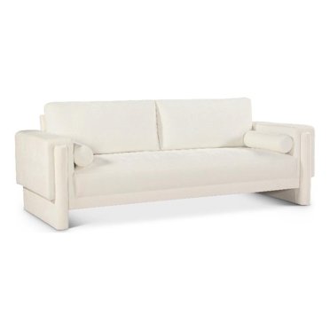 Meridian Furniture Langham Cream Textured Fabric Sofa Couch - Walmart.com