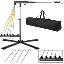 FITPLAY Baseball Softball Swing Trainer with 5 Power Bands, Height ...