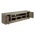 92 Inch Rustic Wood TV Entertainment Console, Low Profile, Brown ...