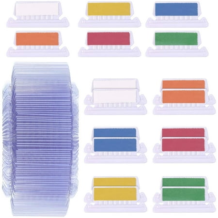 Jovitec 120 Sets 2 Inch Hanging Folder Tabs and Multicolor Inserts for ...