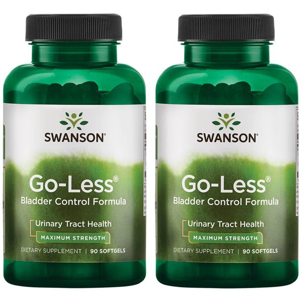 Swanson Go-Less Bladder Control Formula - Maximum Strength 90 Sgels 2 ...