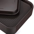 12 Pack Plastic Fast Food Trays, 13.7 x 10.5 Inch Rectangular Cafeteria ...
