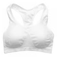 Women Racerback Wire Free Solid Casual Sports Bra