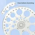5 Pcs Circle Template Ruler 360 Degree Protractor Math Protractor ...