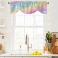 Colorful Rainbow Tie Up Valance Curtains Modern Abstract Fantasy ...
