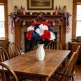 Artificial Carnation Flowers Red White Blue, Silk Lily Vine for ...