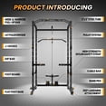 Power Cage,1600lbs Multi-Function Power Rack with Adjustable Cable ...