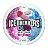Ice Breakers Duo Raspberry Flavored Sugar Free Mints with Cooling ...