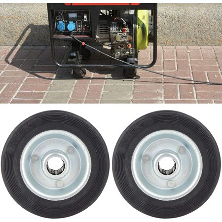 Diesel Generator Wheel, 2pcs Rubber Wheel Replacement with Iron Hub ...
