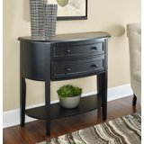 Powell Antique Black Through Terra Cotta Demilune Console Table ...