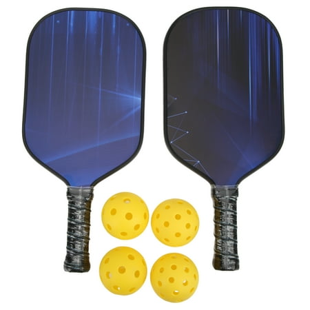 Pickleball Paddle, Absorbent Glass Fiber Pickleball Racket Set Noise ...