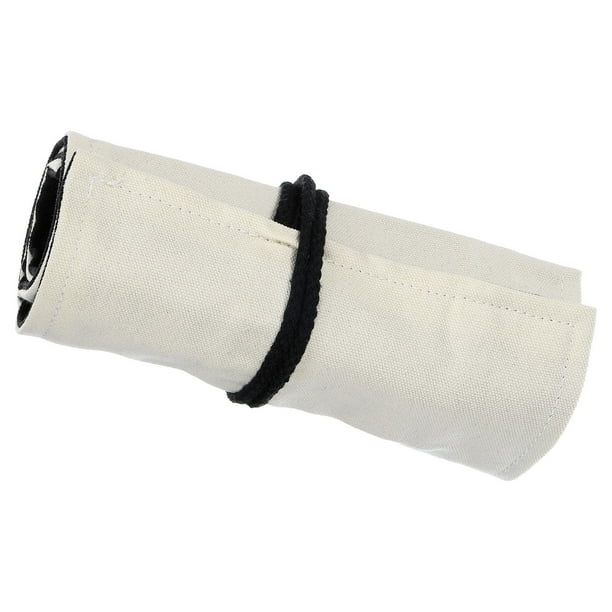 Uxcell Handmade 48 Slots Roll Up Pencil Case, Canvas Pencil Wrap Pouch ...