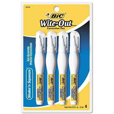 BIC White Out Quick-Dry Correction Fluid, 2-Count Pack - Walmart.com
