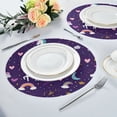15.4 Inch Round Placemats Set of 4 Washable Heat Resistant Placemats ...