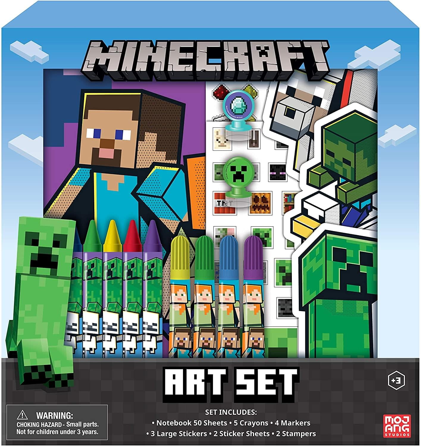 Minecraft Kids Coloring Art Set | Stickers & Stampers - Walmart.com