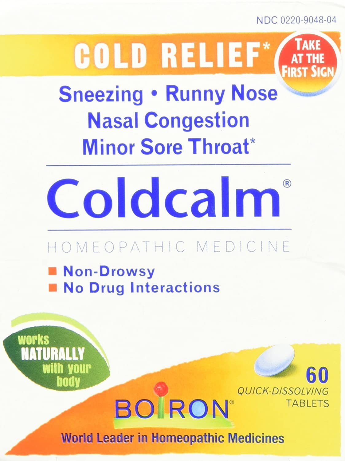Boiron Coldcalm Non-Drowsy Homeopathic Medication Congestion 60 ct, 2 ...