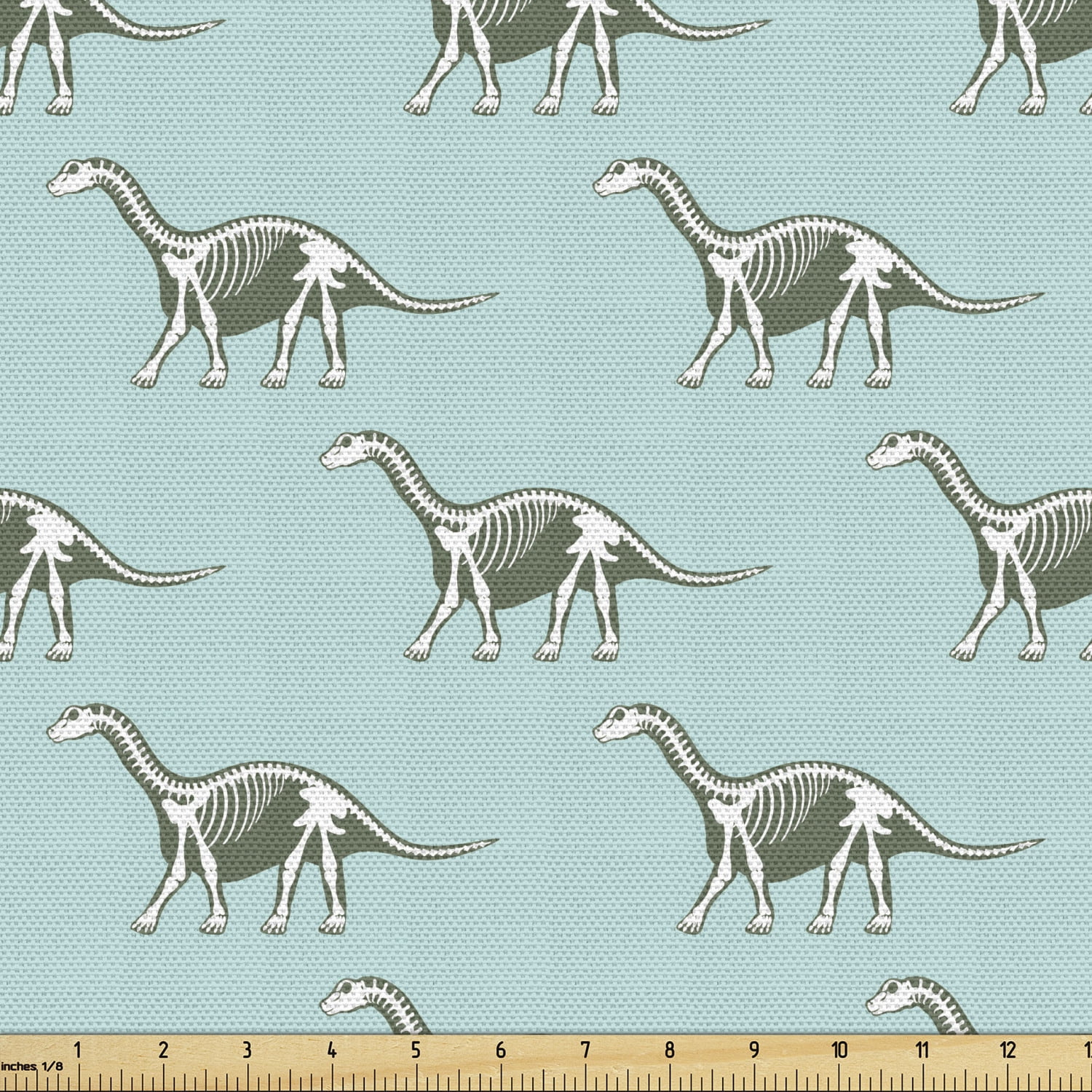 Dinosaur Fabric by the Yard, Tyrannosaurus Prehistoric Animal Dino Bone ...
