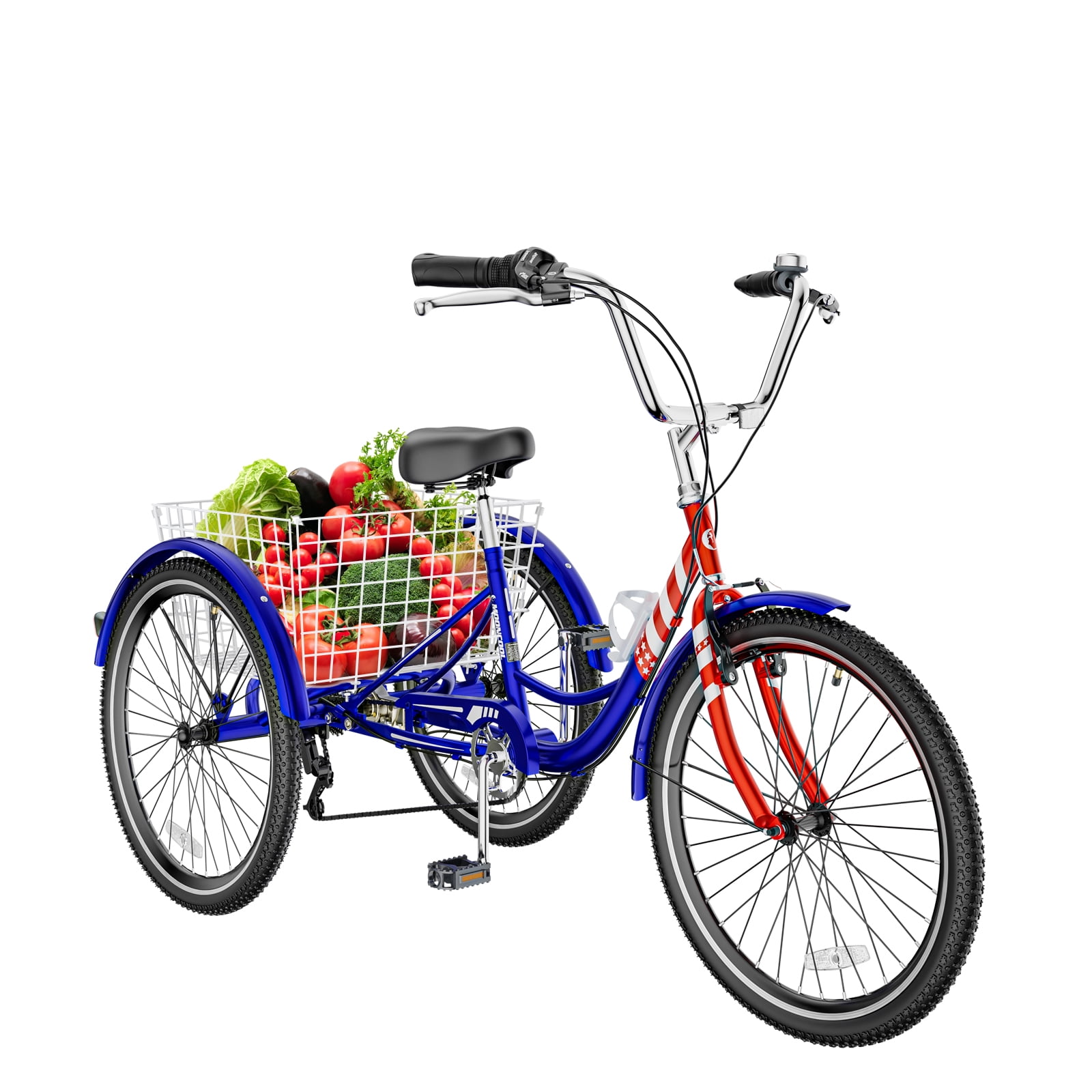 MOONCOOL Adult Tricycles 7 Speed, 16/20/24/26 inch 3 Wheel Bikes, Three ...