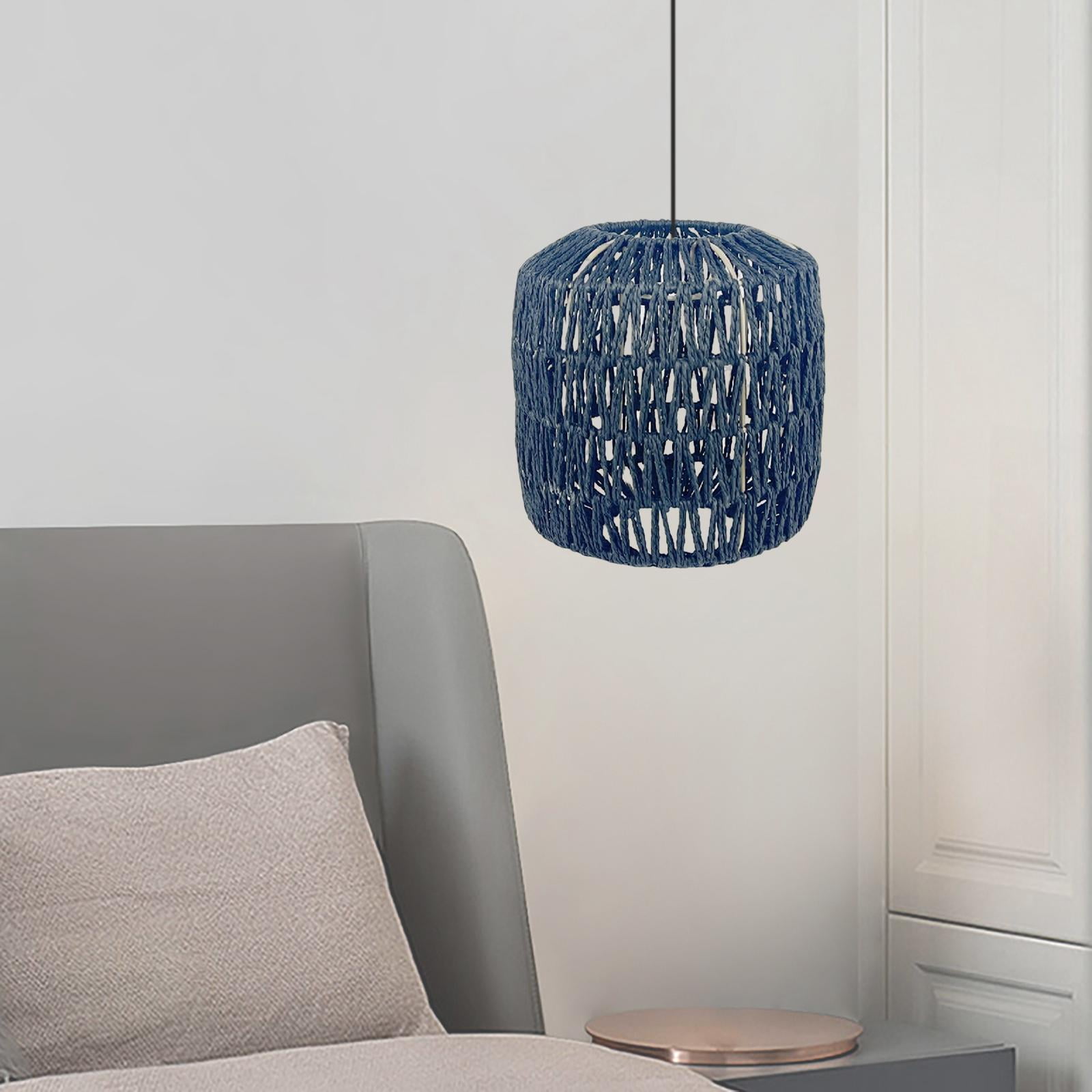 Pendant Lamp Shade Retro Style Lighting Fixture Woven Rattan Ceiling ...