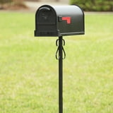 Gibraltar Mailboxes Round, Steel, Mailbox Post, Black, PBK00000 ...
