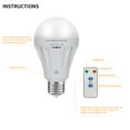 Rechargeable Light Bulbs with Remote Control Soft Warm 2200mAh Dimmable ...